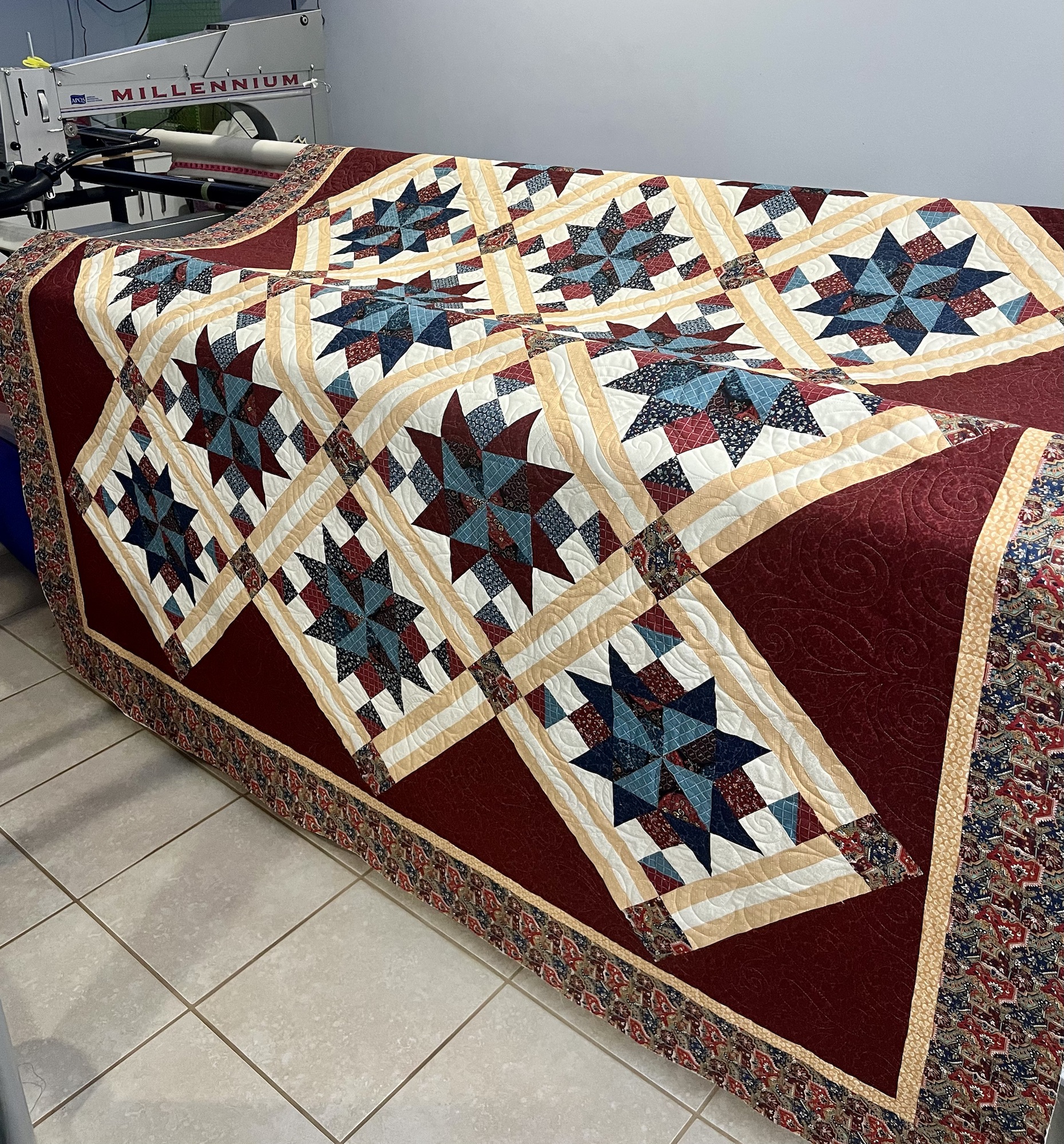 Stars, Swirls and Plumes – Wendy’s Quilting and Life