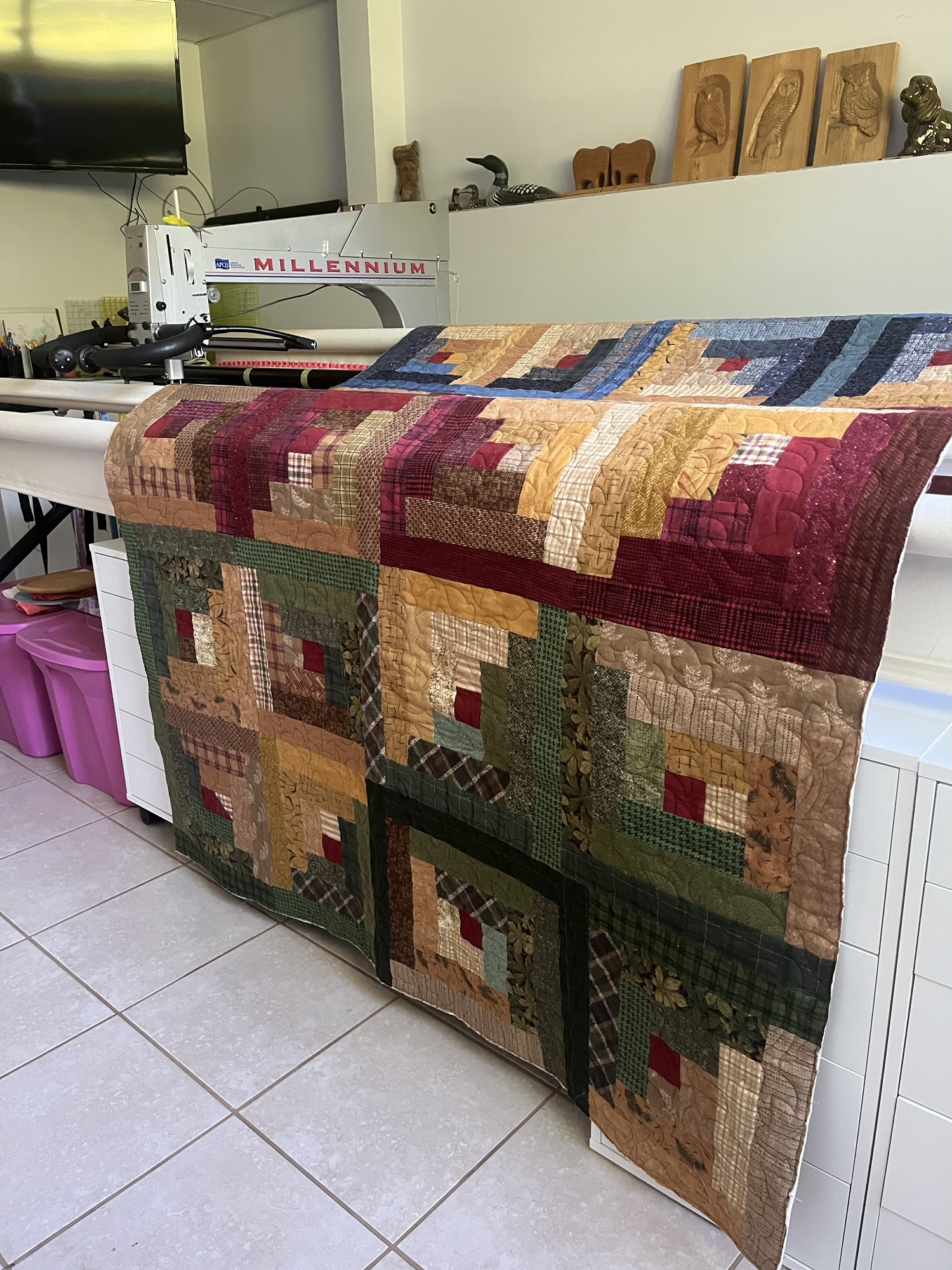 A Flannel Log Cabin Quilt! – Wendy’s Quilting and Life